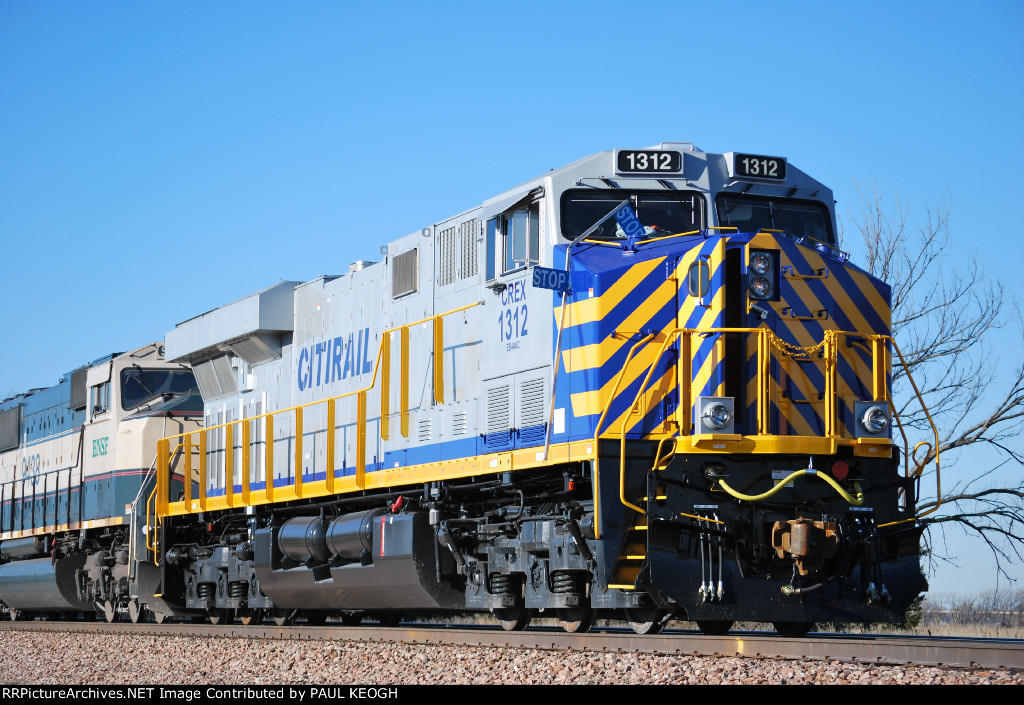 CREX 1312 Leads a BNSF Loaded Coal Train Eastbound as she stops to get serviced on Main 2.